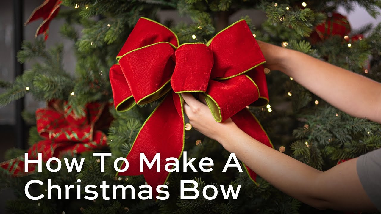 How To Make A Christmas Bow - YouTube