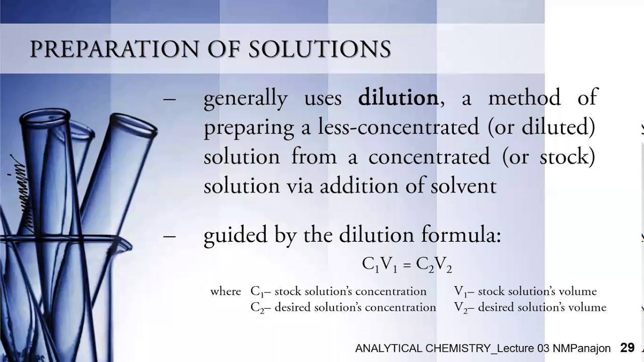 Fundamental Calculations in Analytical Chemistry (Part 4) - YouTube