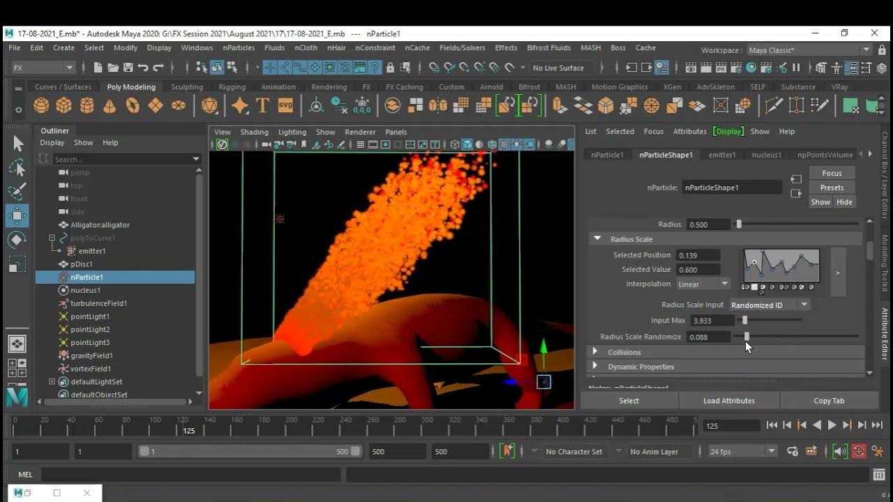 Working with Maya nParticle Cure with Light effect - YouTube