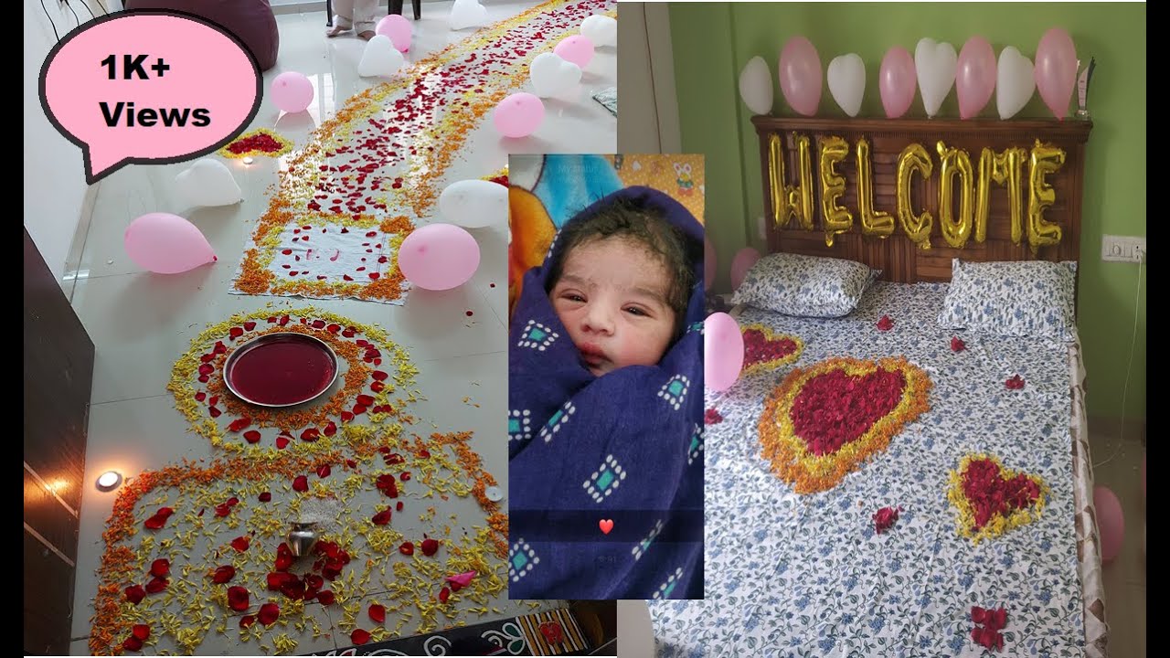 New born baby girl welcome || Home decoration || #baby #babygirl # ...