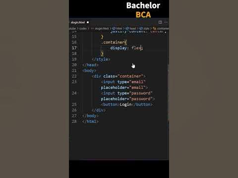 Log in Form design using HTML CSS || Bachelor BCA - YouTube