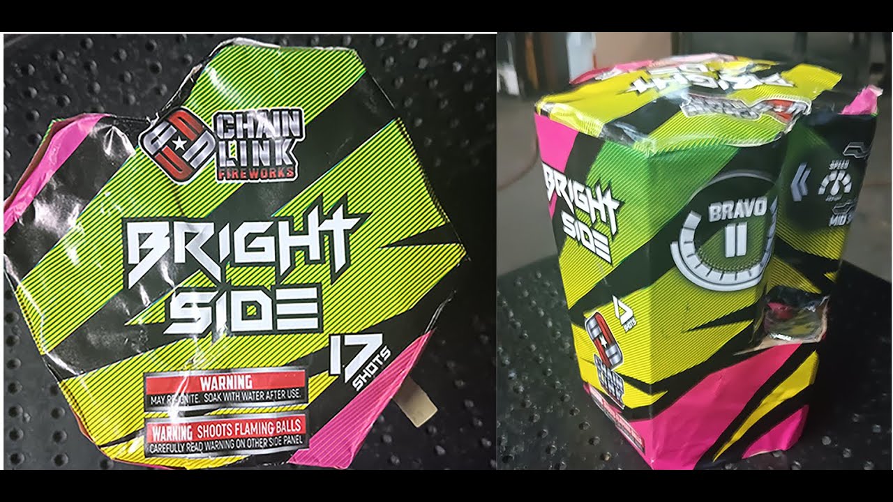 BRIGHT SIDE BRAVO TWO BY (CHAIN LINK FIREWORKS) 17 SHOT 200 GRAM - YouTube