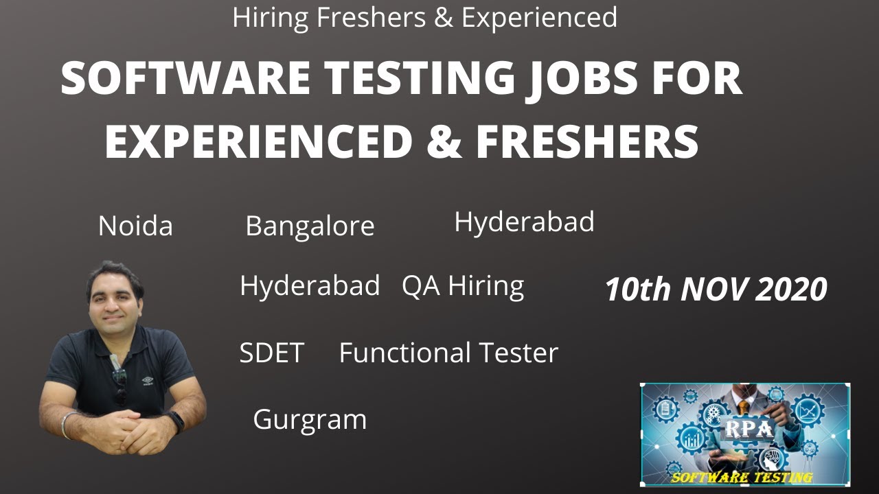 10th Nov 2020 - Software Testing Jobs For Experienced & Freshers ...