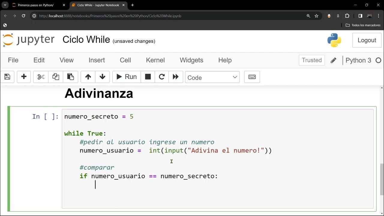 APRENDE PYTHON DESDE CERO A EXPERTO CON JUPYTER NOTEBOOK Ciclo While - YouTube