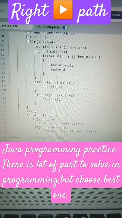 Find First And Last Position Of Element In Sorted Array Coding Leetcode Datastructures Java 9749
