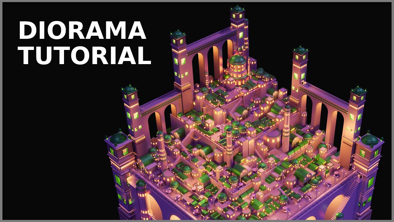 How to make a Diorama In Maya / Render in Blender 3.0 - YouTube