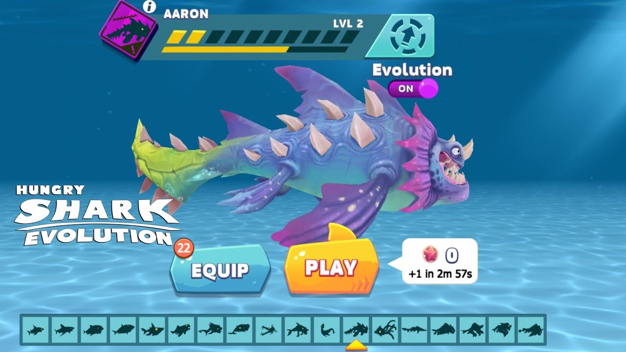 AARON SHARK GAMEPLAY HUNGRY SHARK EVOLUTION | KAIJU GAMER PH - YouTube