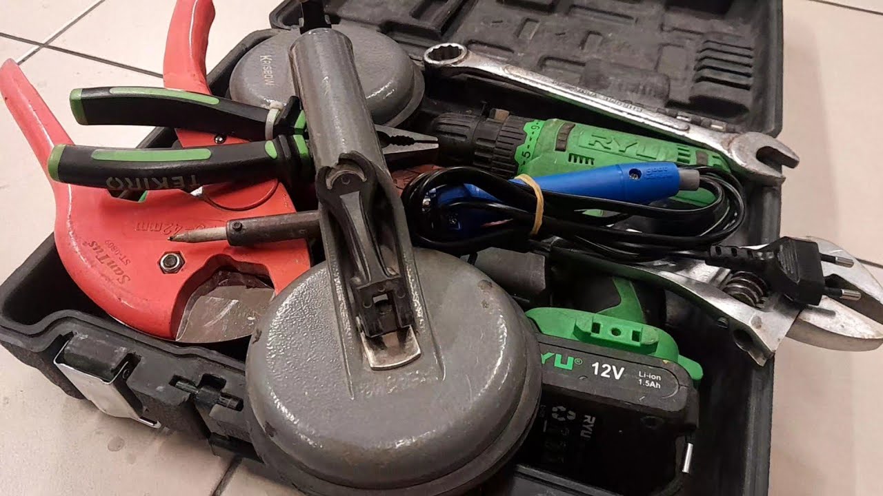 Engineering Tools Repair : Electric drill, Screwdriver, Suction cup ...