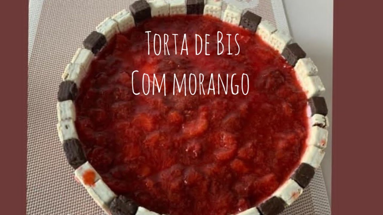 SOBREMESA de morango com Bis / fácil e prática/ - YouTube
