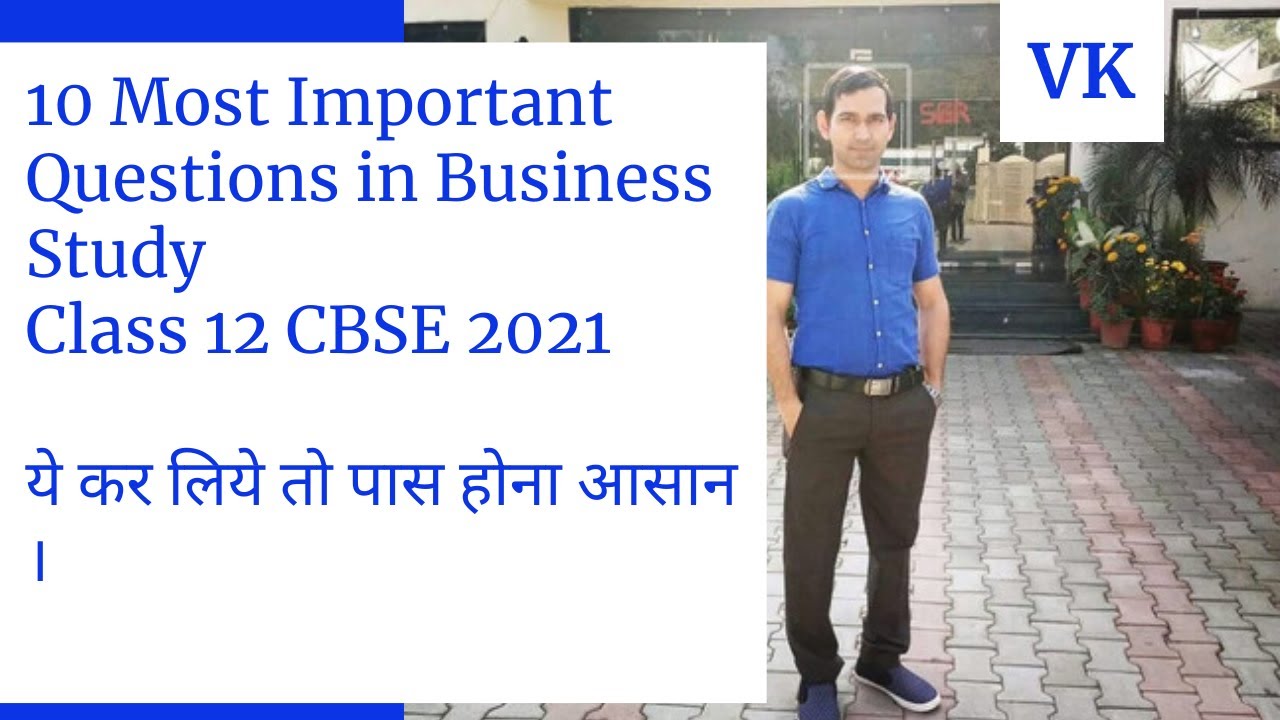 Most Important questions in Business Study class 12 cbse 2021 ...