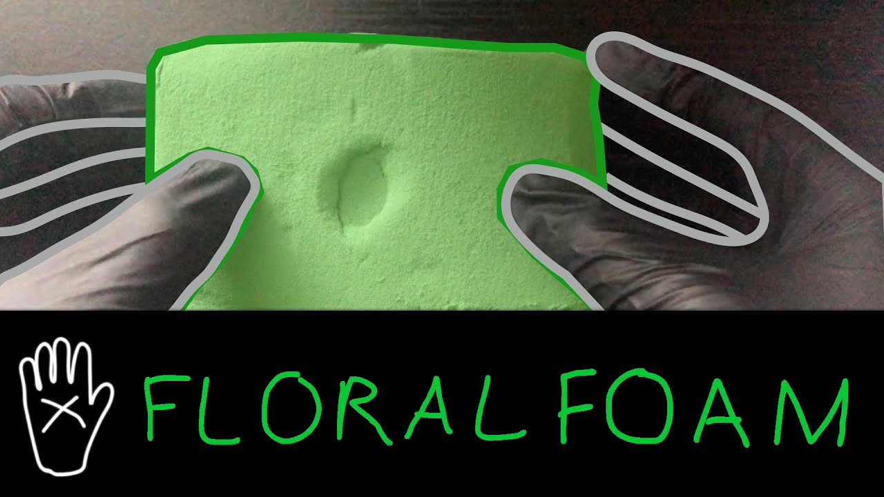 Floral Foam ASMR (no talking, scratching, crunching) - YouTube