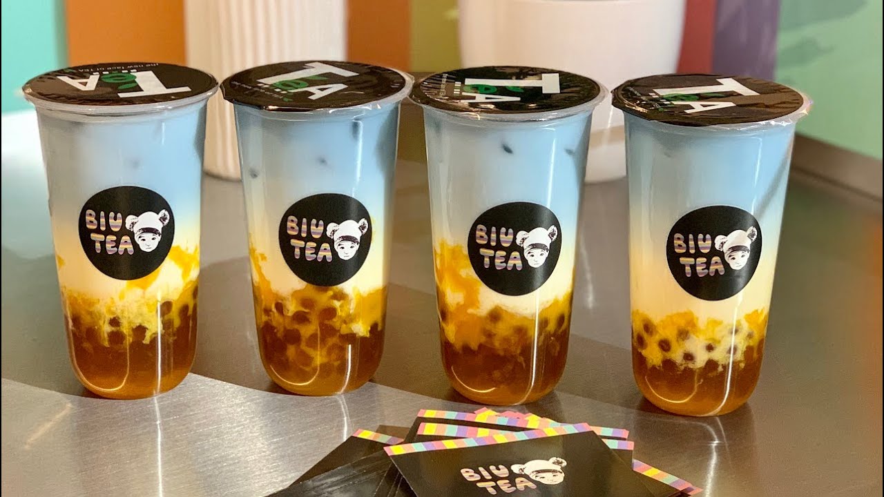 Biu tea | strawberry bubble tea | lyche boba tea | Olympia-Einkaufszentrum | munich Germany 🇩🇪 ...
