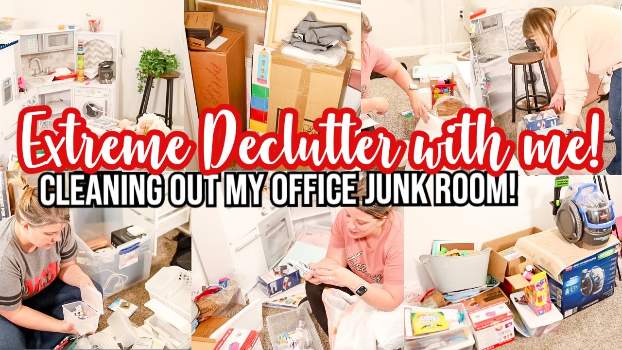 EXTREME DECLUTTER JUNK ROOM CLEAN WITH ME | CLEAN WITH ME | CLEANING ...