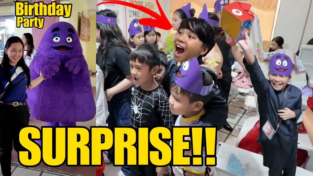 Surprise Birthday PARTY at SCHOOL | Andrake Story - YouTube