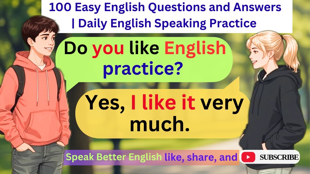 100 Easy English Questions and Answers | Daily English-Speaking ...