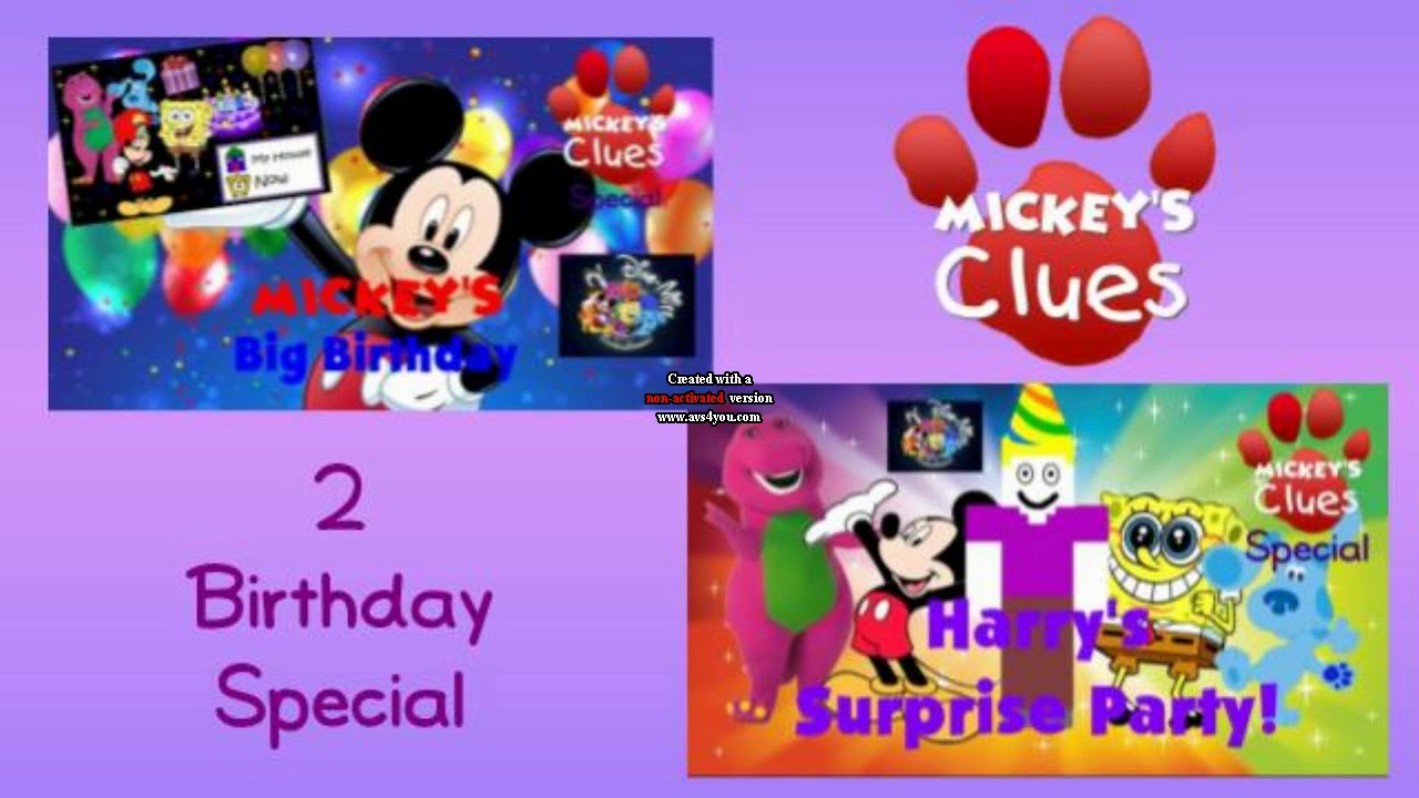 Mickey's Clues 2 Birthday Special Episodes Three Musical Clues Music ...