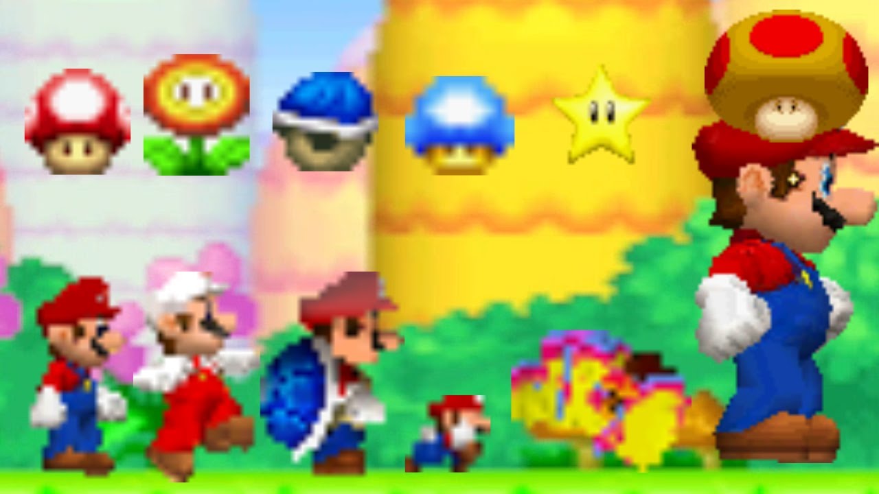 New Super Mario Bros DS - All Power-Ups - YouTube
