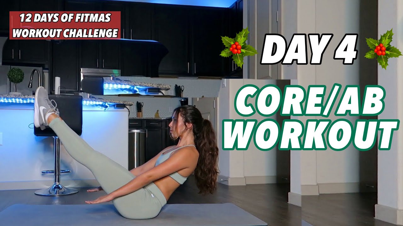 12 DAYS OF FITMAS 🔥🎄 | DAY 4 CORE/AB WORKOUT | 15 min Abs | Celamarr ...