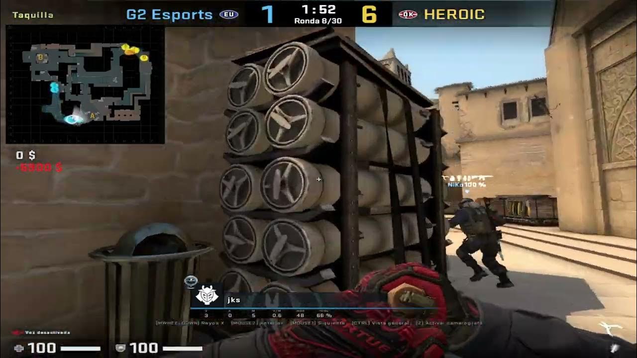 CSGO POV G2 jks (Mirage Site A) vs Heroic @ IEM Katowice 2023 - YouTube