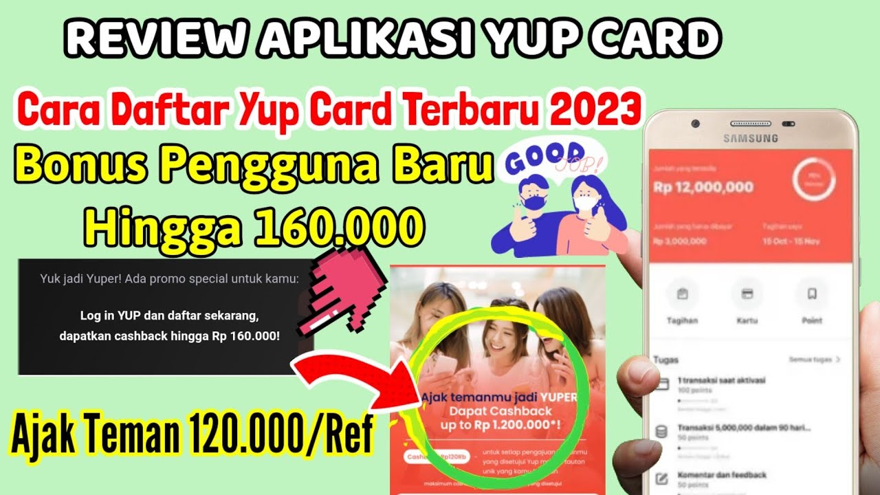 DAFTAR YUP CARD, DAPAT 160k & 120K/REF! CARA DAFTAR APLIKASI YUP CARD ...