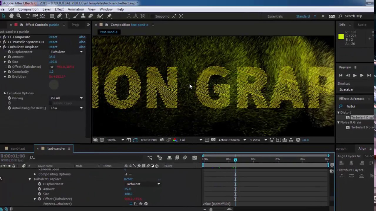 How To Text Appearing from sand in Adobe After Effect 2018 - YouTube