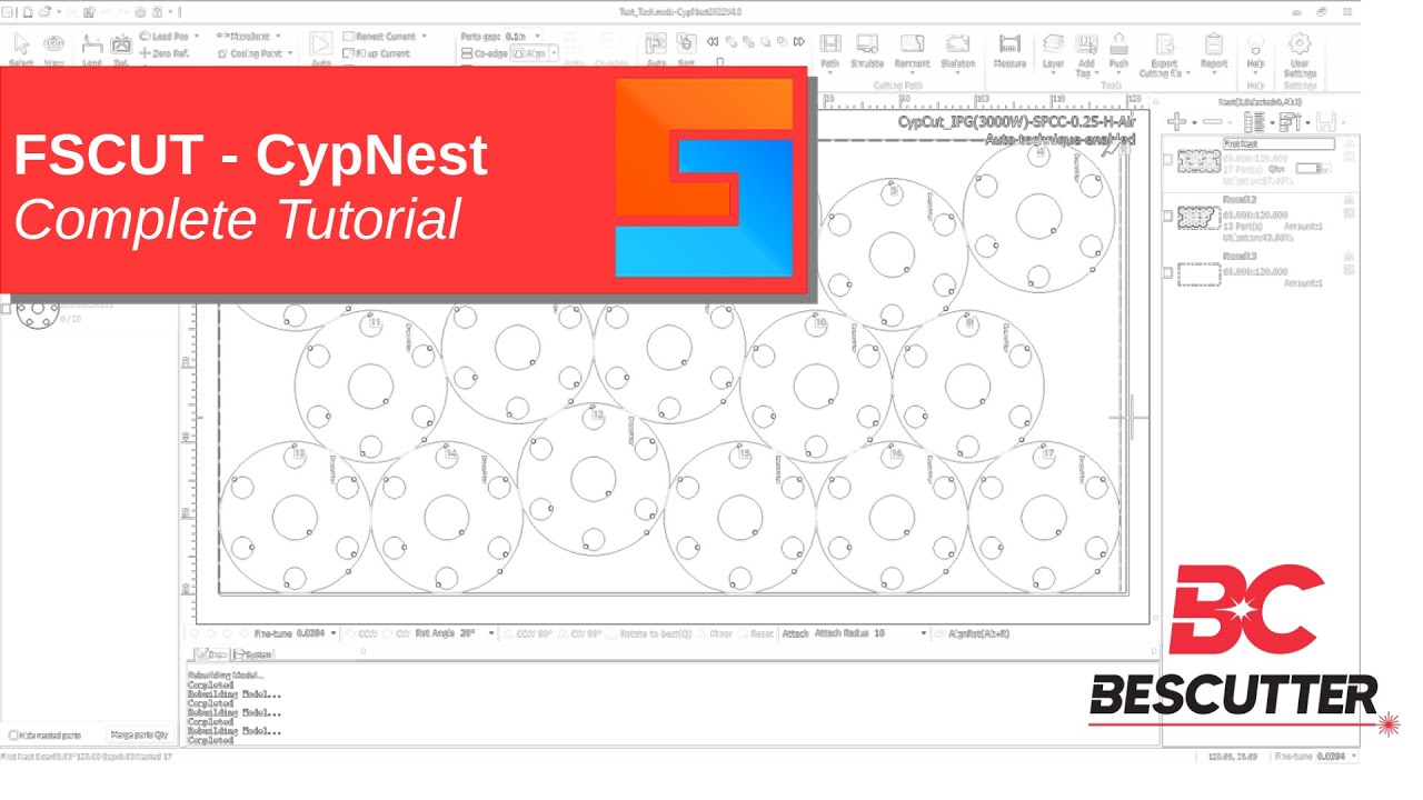 BesCutter Laser CypNest Tutorial Part 3 - Nesting - YouTube