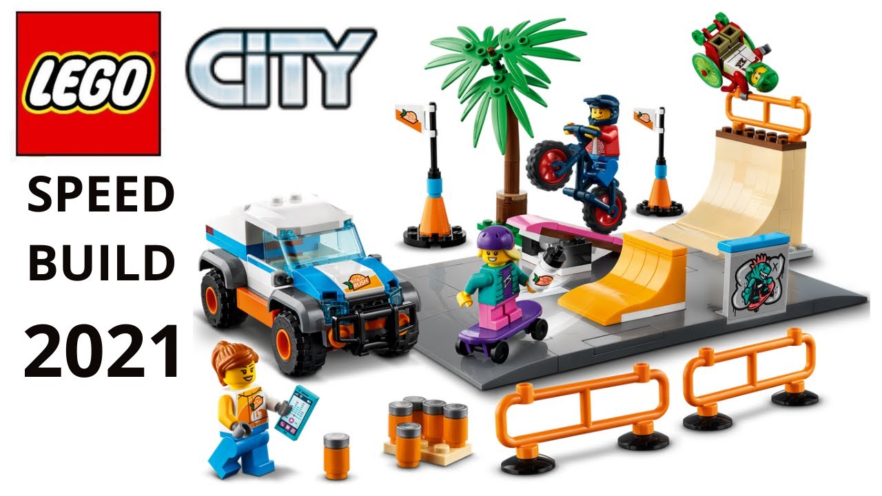 LEGO City 60290 Skate Park Unboxing & Speed Build Review (2021) (60290 ...