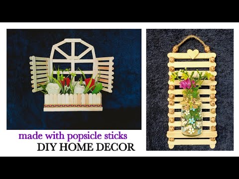 easy popsicle sticks craft | DIY wall hanging | beautiful home decor ...