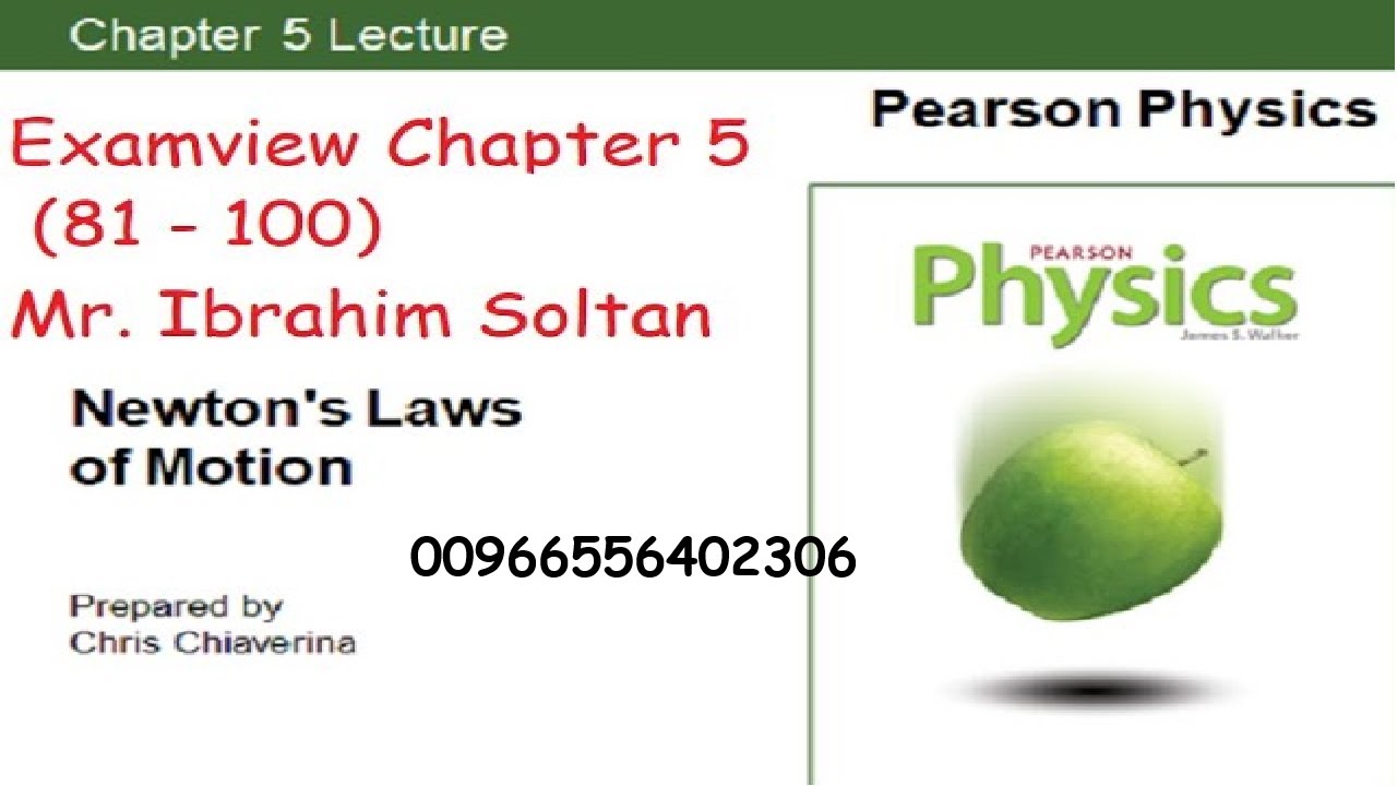 Exam view Pearson Physics Chapter 5 (81-100) Newton's Laws of Motion ...