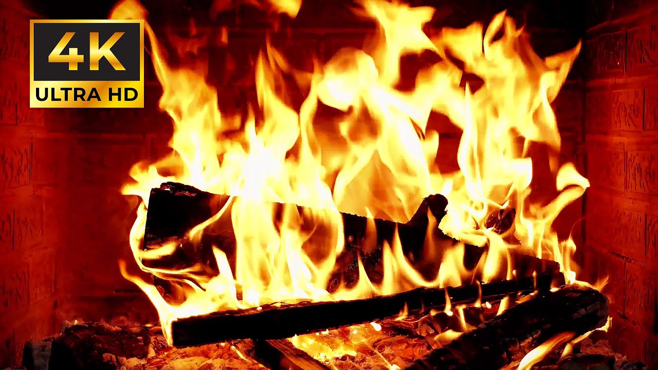 🔥 Cozy Fireplace 4K Live Wallpaper. Calm Fireplace Glow with Burning ...