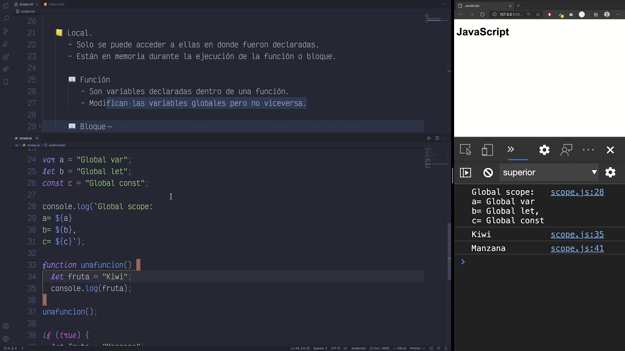 Curso JavaScript - Scope local parte #1 - YouTube