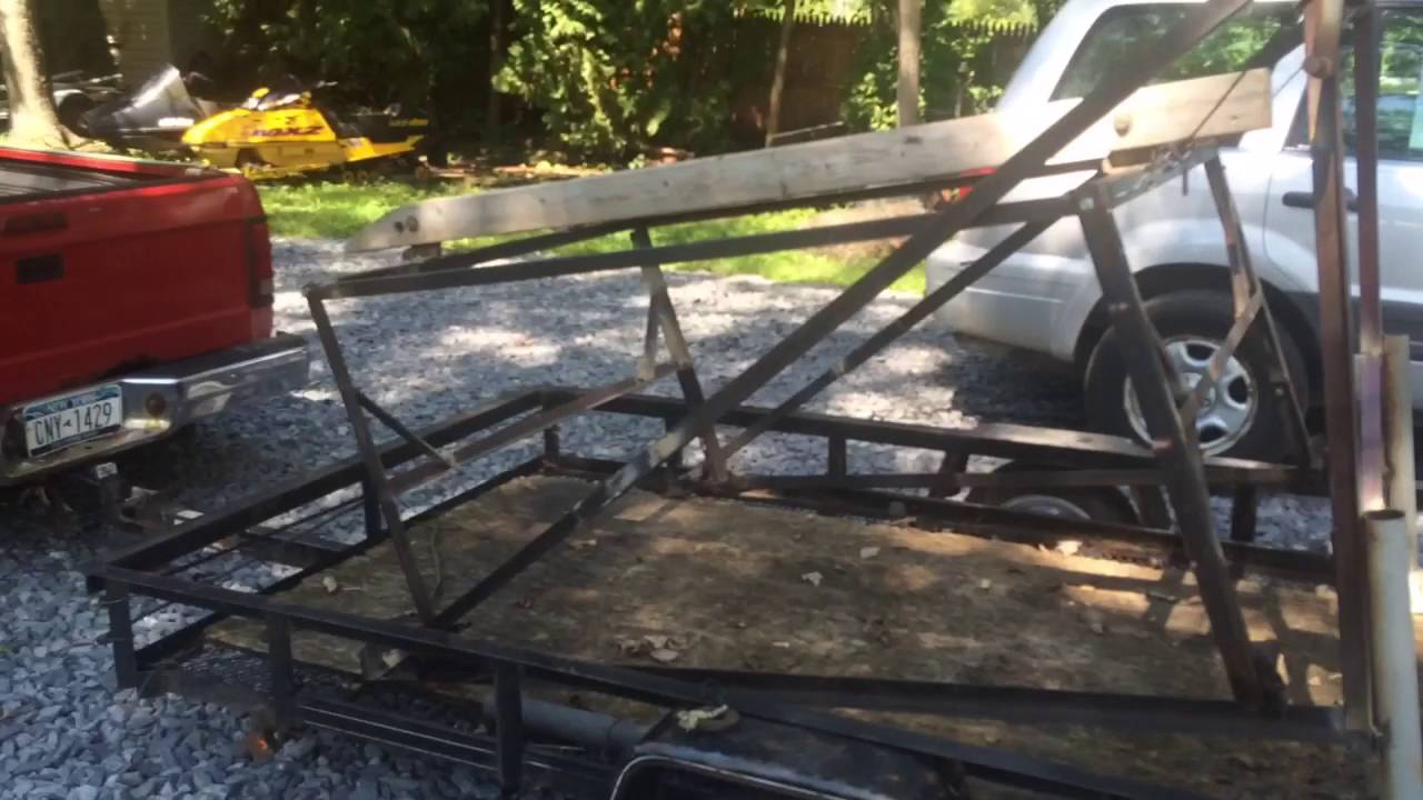 Bed frame jet ski lift completed!!!!! - YouTube