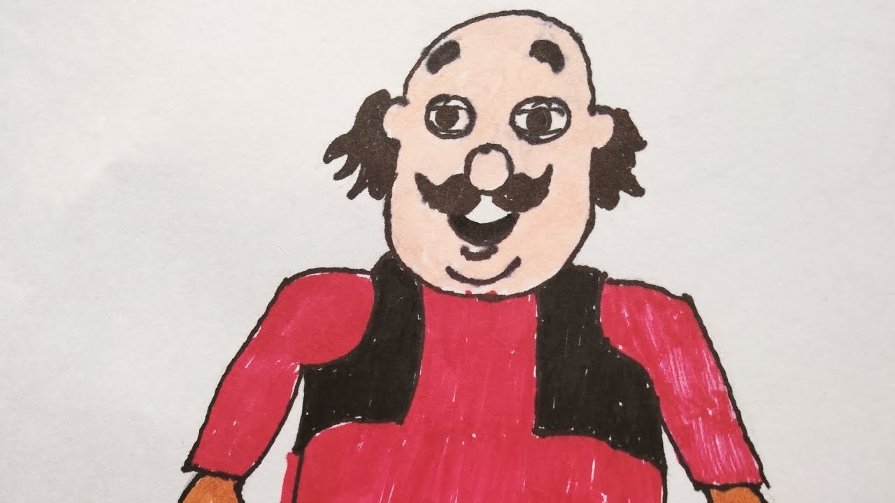 how to draw Motu Patlu step by step drawing Motu easily drawing - YouTube
