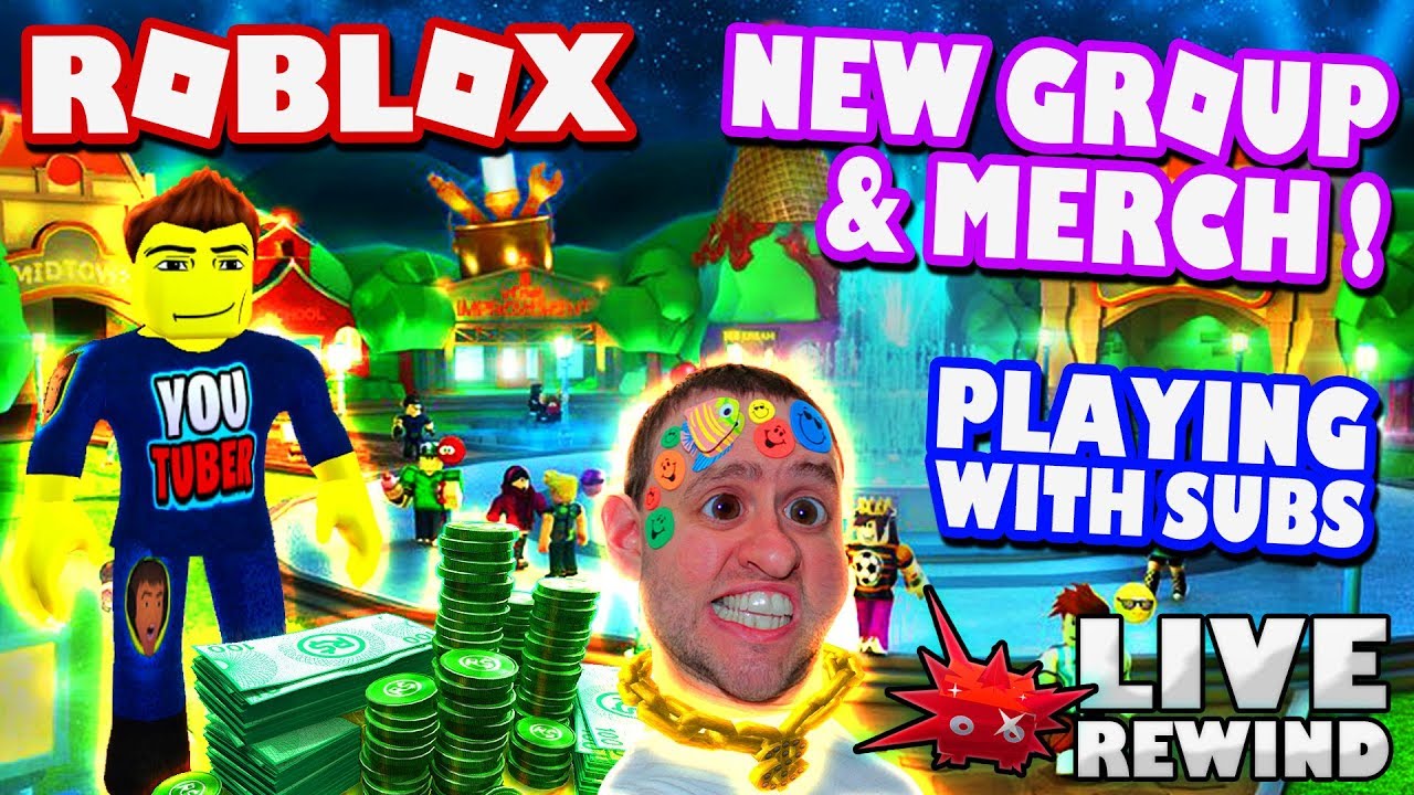 NEW Roblox Merch & Group ! Playing with Subs & You choose the game ...