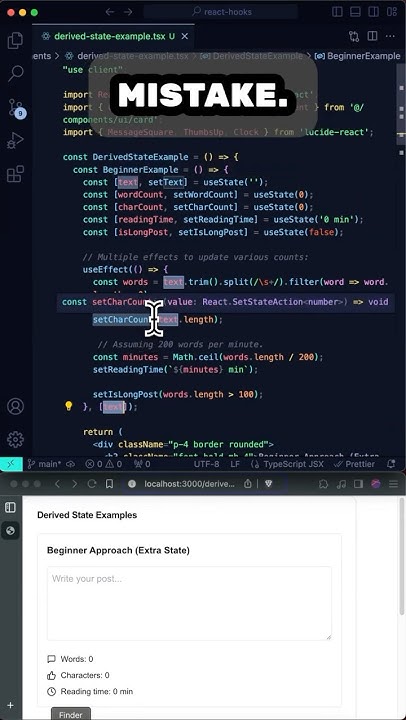 React beginners ALWAYS make this useState mistake (do you?) - YouTube