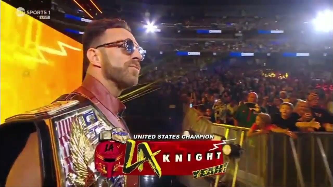 LA KNIGHT as Us Championship Entrance: WWE Smackdown Aug.16,2024 - YouTube
