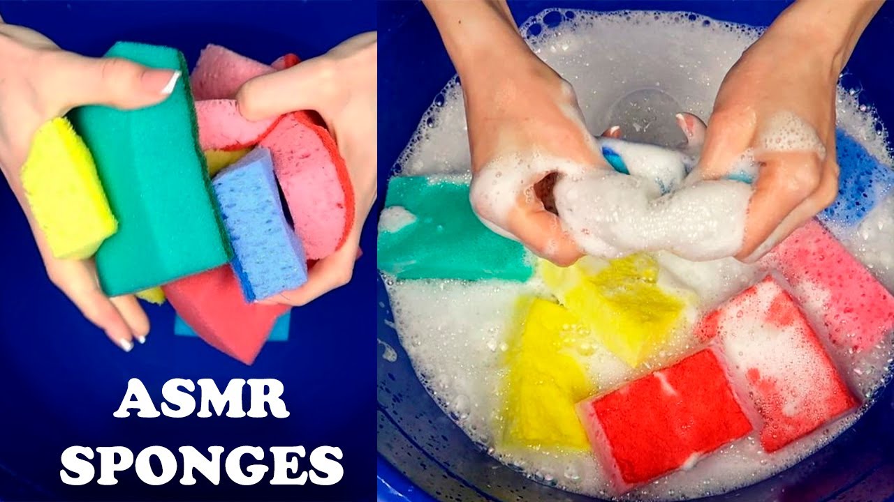 ASMR Many Sponges || Sponge Sounds - YouTube