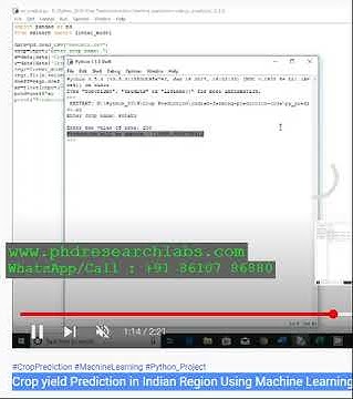Crop yield Prediction in Indian Region Using Machine Learning PYTHON ...