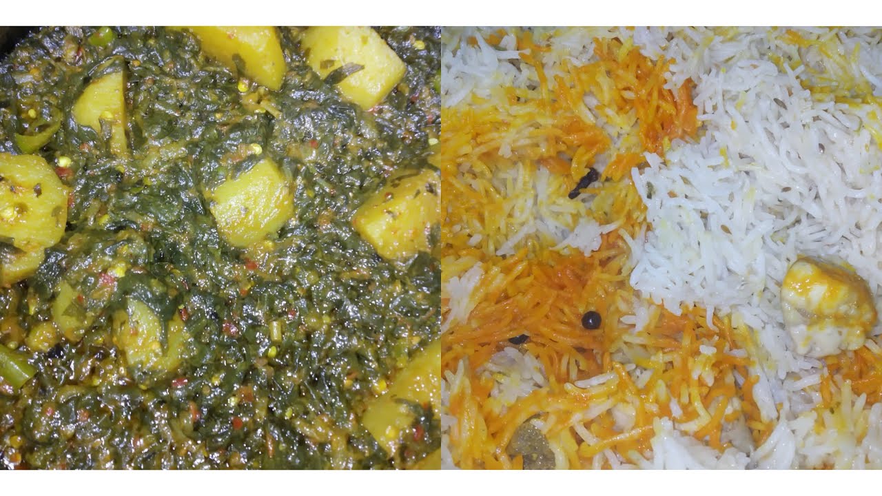 Alu Palaak | Chicken Pulao | Chicken Karayi | Mazedar si Recipes ...