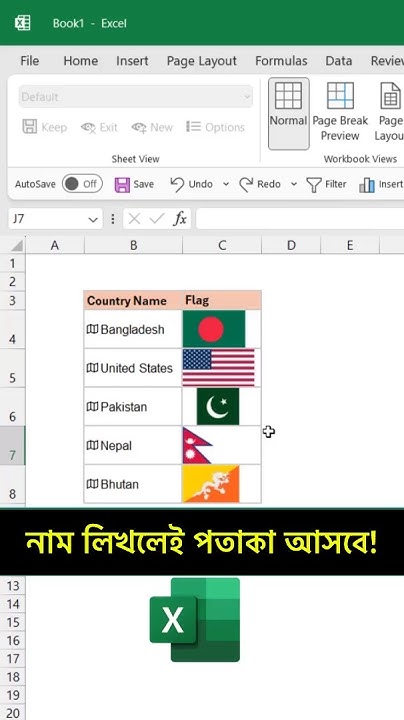 If you write the name of the country in Excel, the flag will come! #exceltips #excelshorts - YouTube