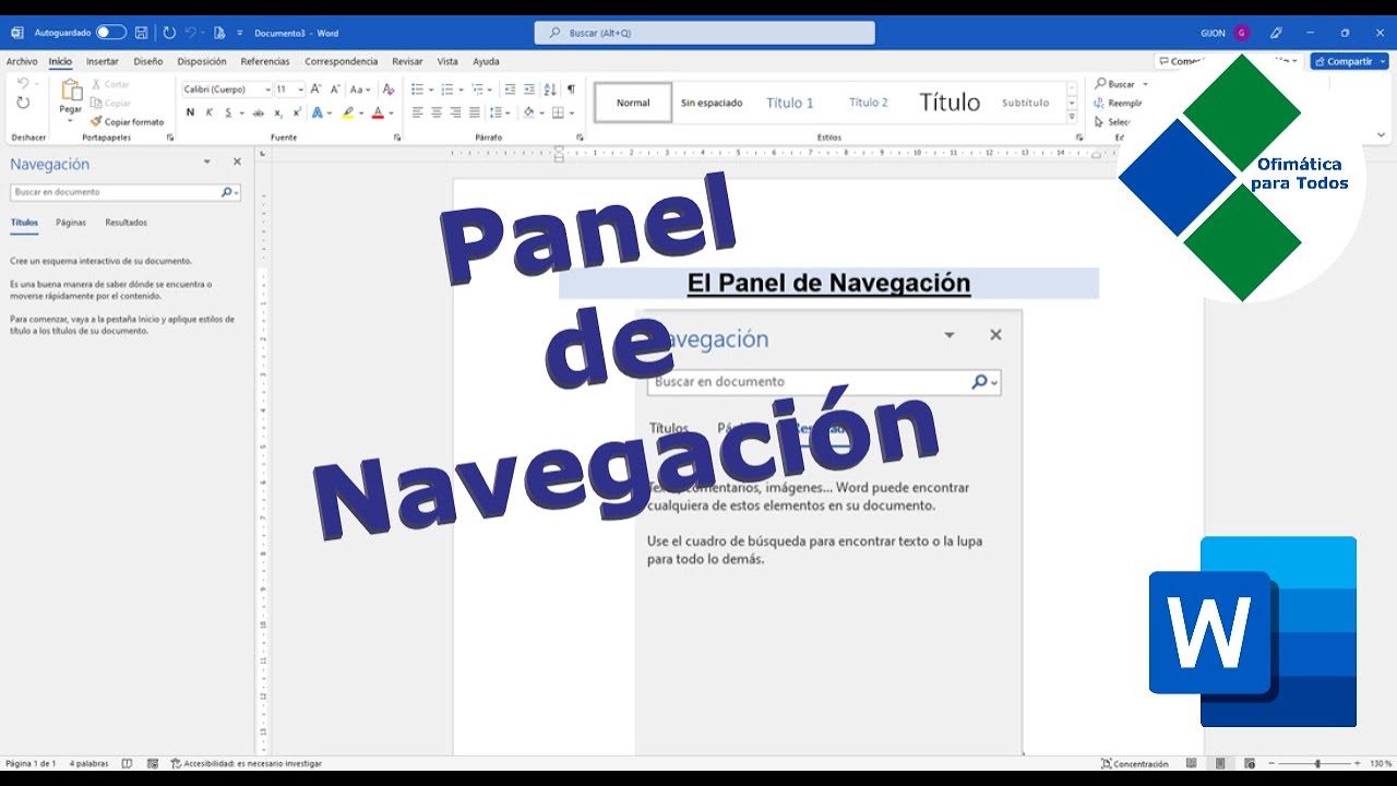 Word. Píldoras formativas: Panel de Navegación - YouTube