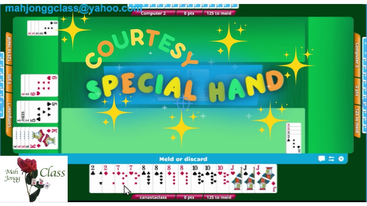 Modern American Canasta What is a Courtesy Special Hand 1-19-26 # ...