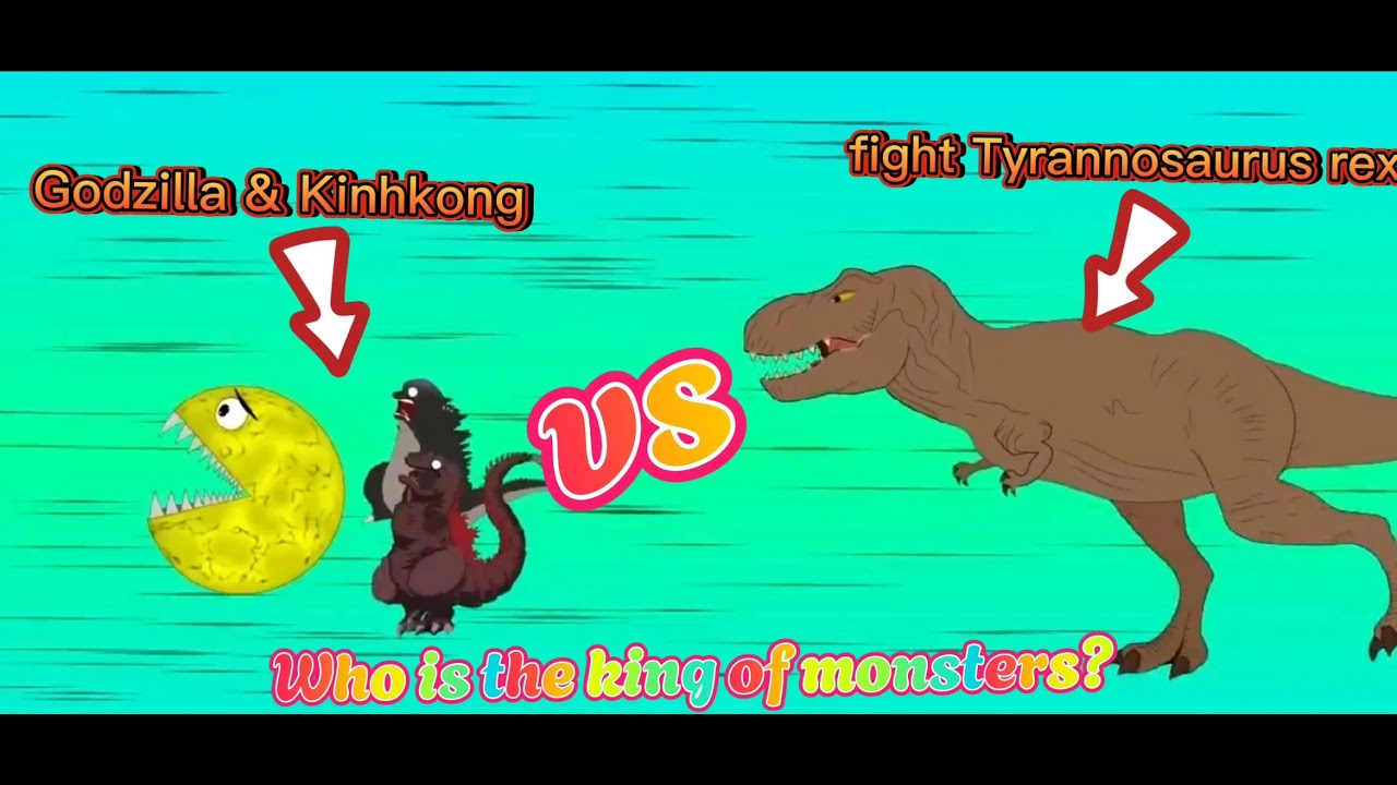 Godzilla & Kinhkong fight Tyrannosaurus rex. Who is the king of ...