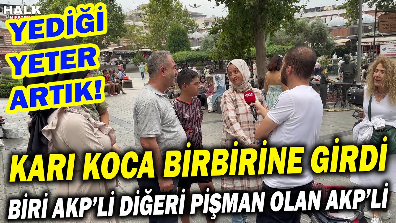 KARI KOCA BİRBİRİNE GİRDİ. BİRİ AKP'Lİ DİĞERİ PİŞMAN OLAN AKP'Lİ - YouTube