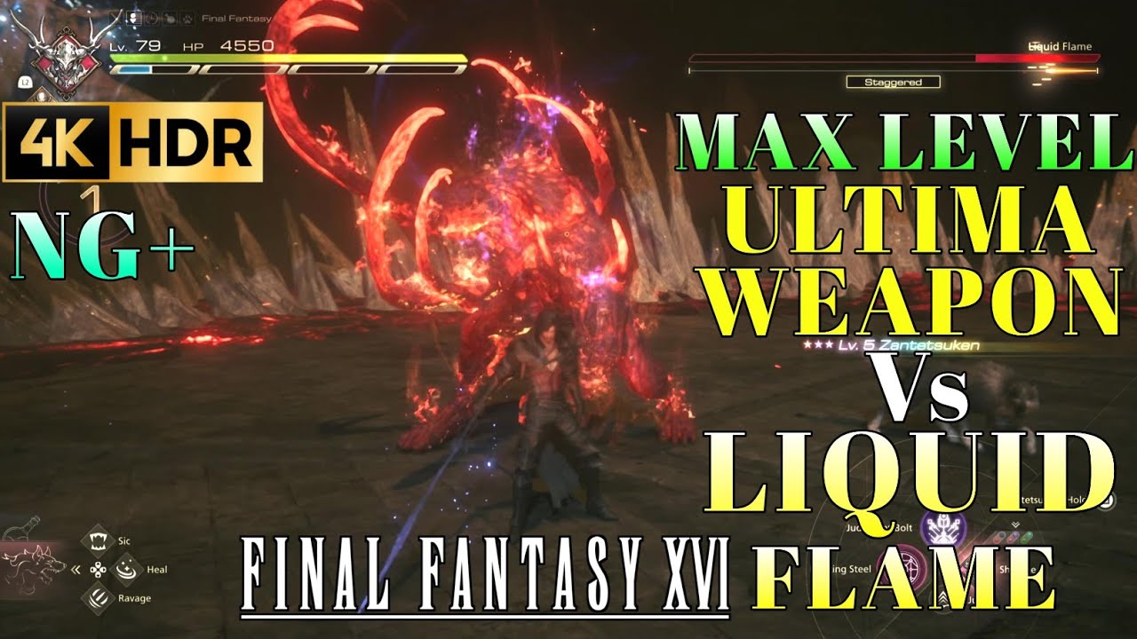 FF16 Max Level 100 | FF16 Liquid Flame Boss Fight | FF16 Final Fantasy Mode | FF16 New Game Plus ...