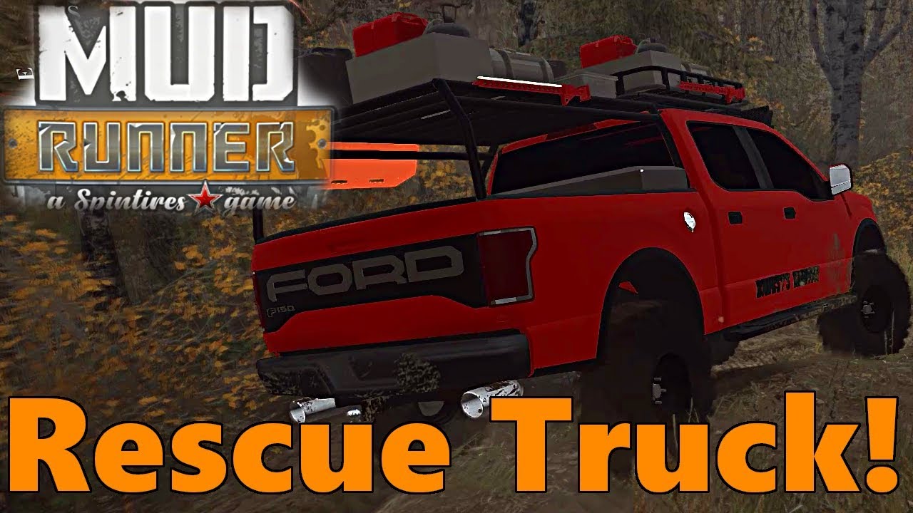 SpinTires Mud Runner: Mod Review - Diesel S10 and BEST RESCUE TRUCK ...