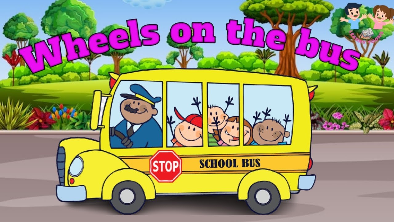 Wheels on the bus go round poem | kids rhymes| bus songs| nursery poems ...