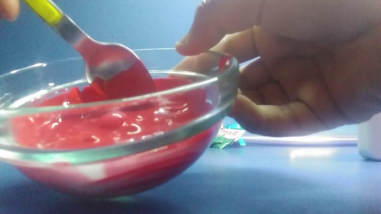 Como hacer un slime con ayudin y goma artesco - YouTube