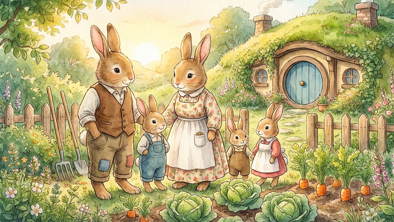 A Cozy Family Day with a Hobbit Rabbit in the Quiet Forest | Cozy ...