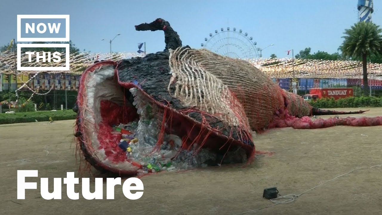 Giant Garbage Whale Calls Attention to Ocean Pollution | NowThis - YouTube